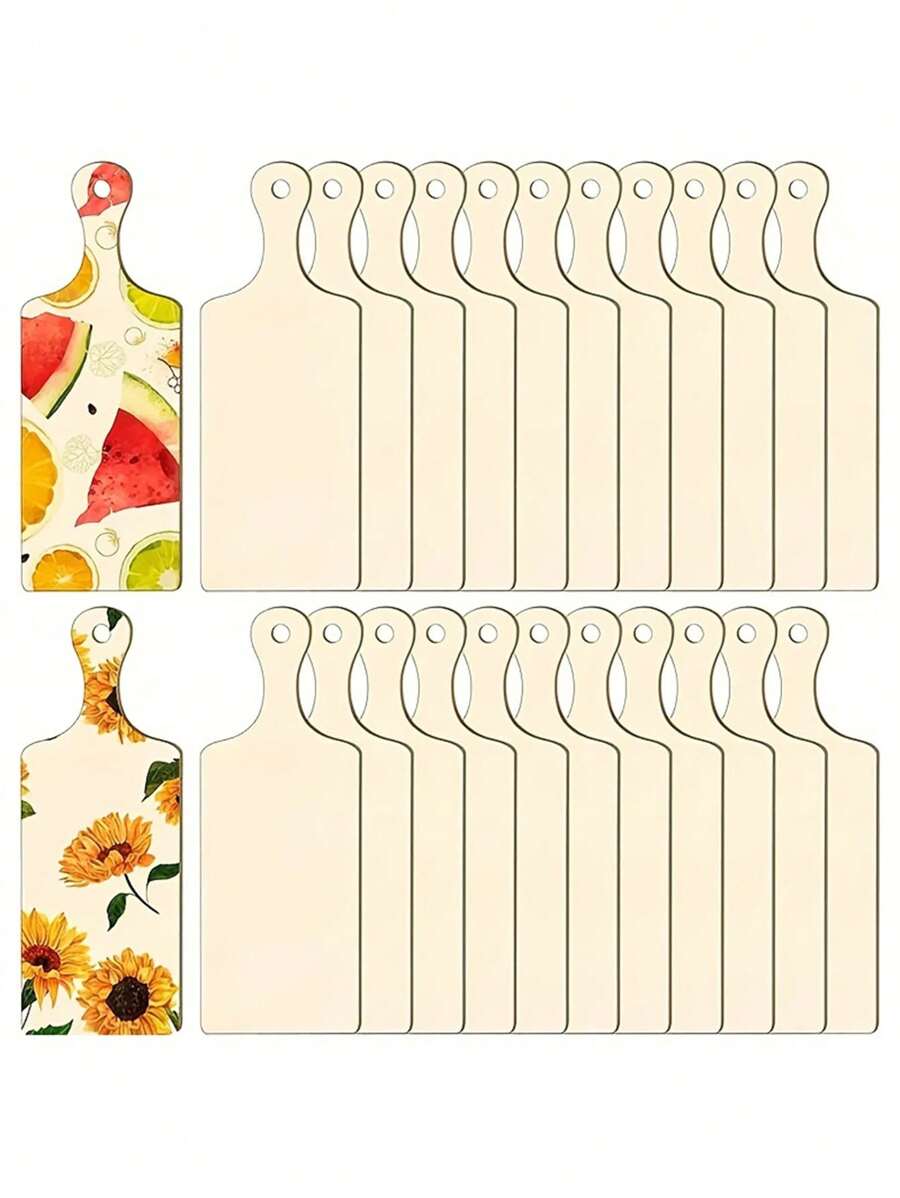 8 Wooden Mini Cutting Boards With Handles And Ropes, Suitable For ...