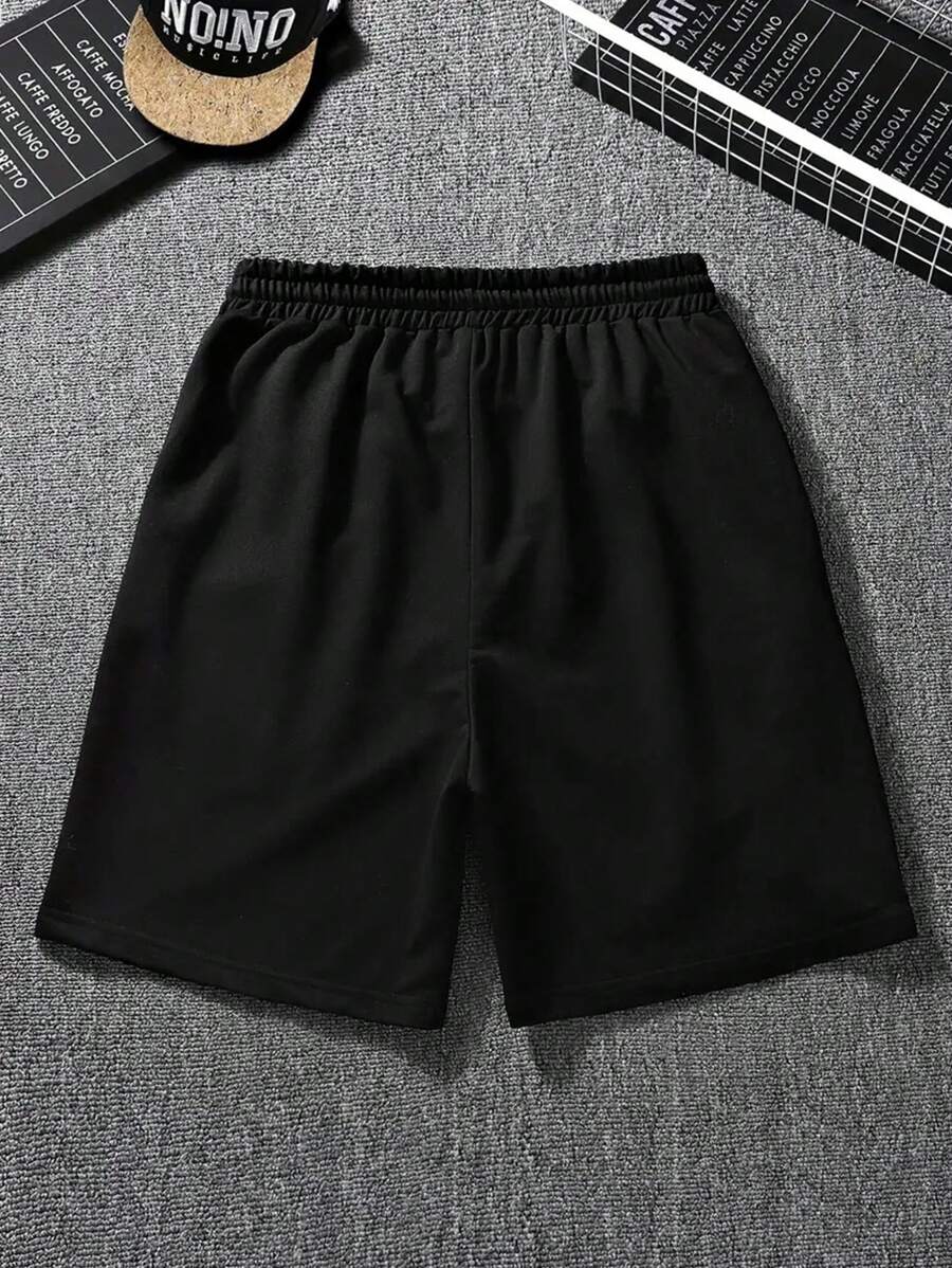 Teen Boys Sports And Leisure 2025 Summer Versatile Black Sports Shorts ...