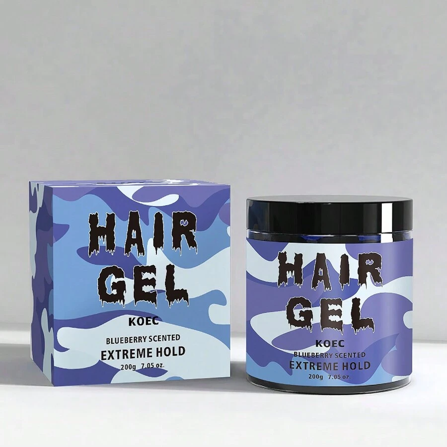 Gel para peinado fijación fuerte Bluberry KOEC - Control extremo del ...