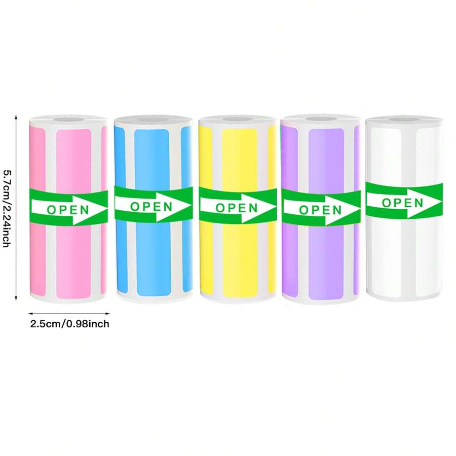 Color Label Paper Stickers, Portable Wireless Mini Printer Self ...