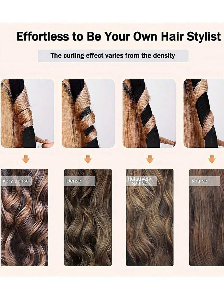 Heatless Curling Wand Random Colors, No-Heat Hair Curling Tools Set ...