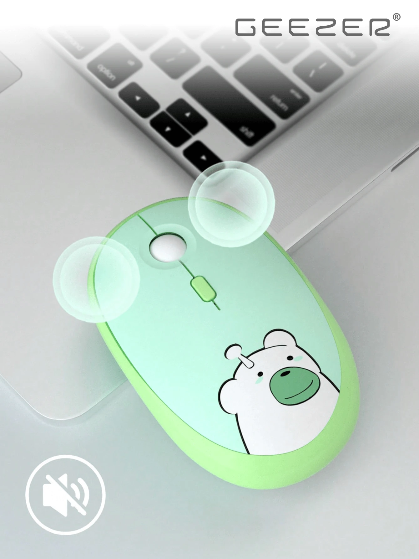 GEEZER Mouse inalámbrico, compacto y liviano con diseño ambidiestro ...