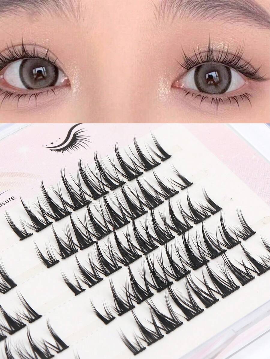 Five Rows Of Fine-Packaged Clusters Anime Lashes Cosplay Lash Clusters ...