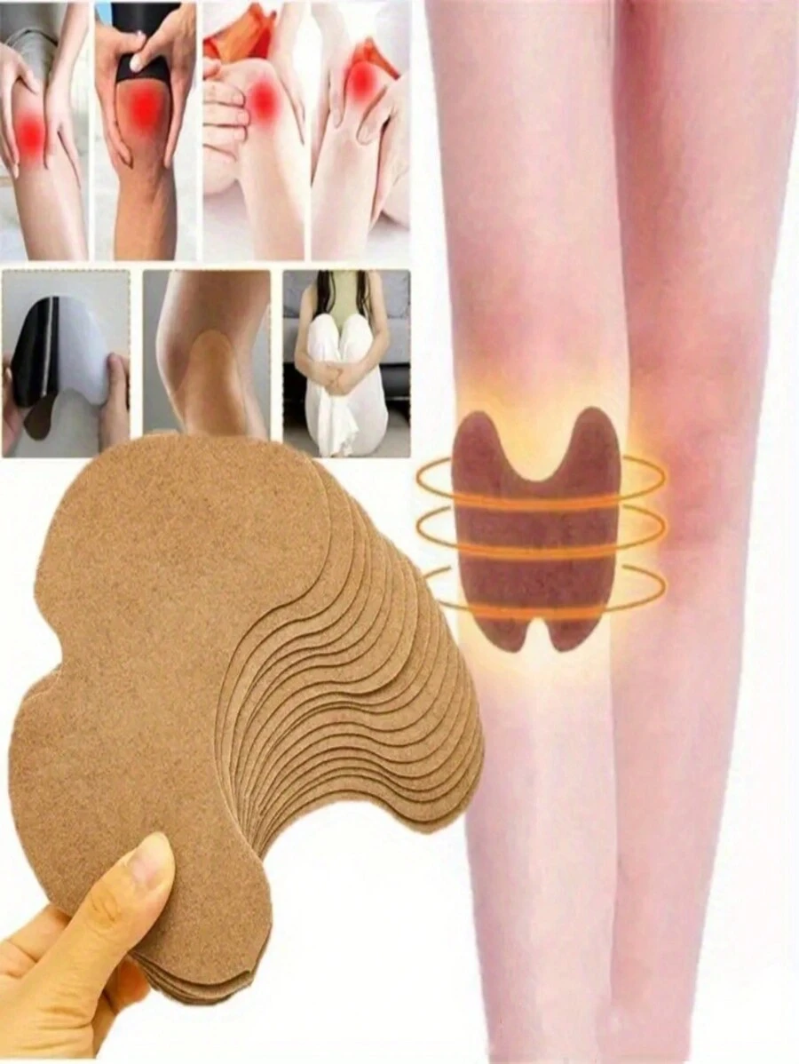 Wormwood Knee Patch, 20pcs Herbal Self-Heating Stickers, Natural Cotton ...
