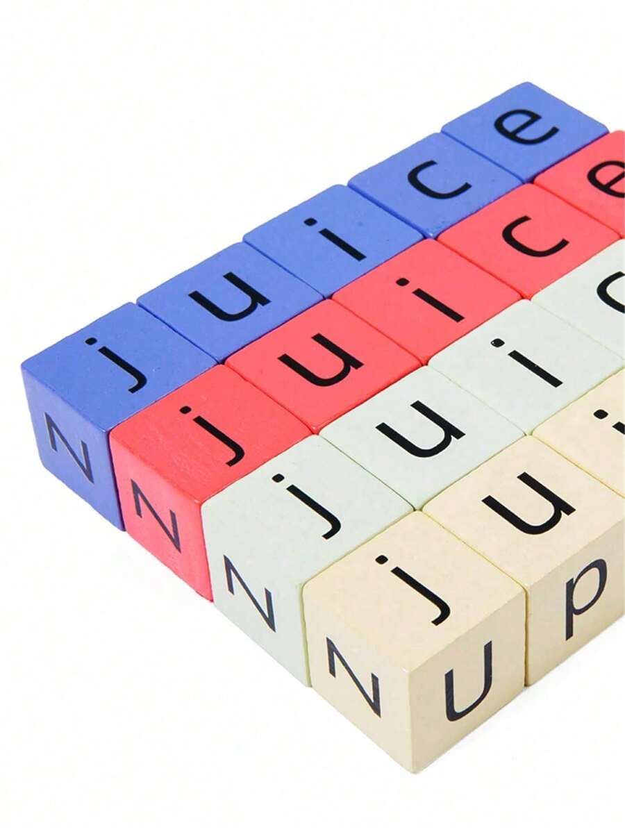 Children's Word Building Game, 26 English Alphabet Blocks, Educational ...