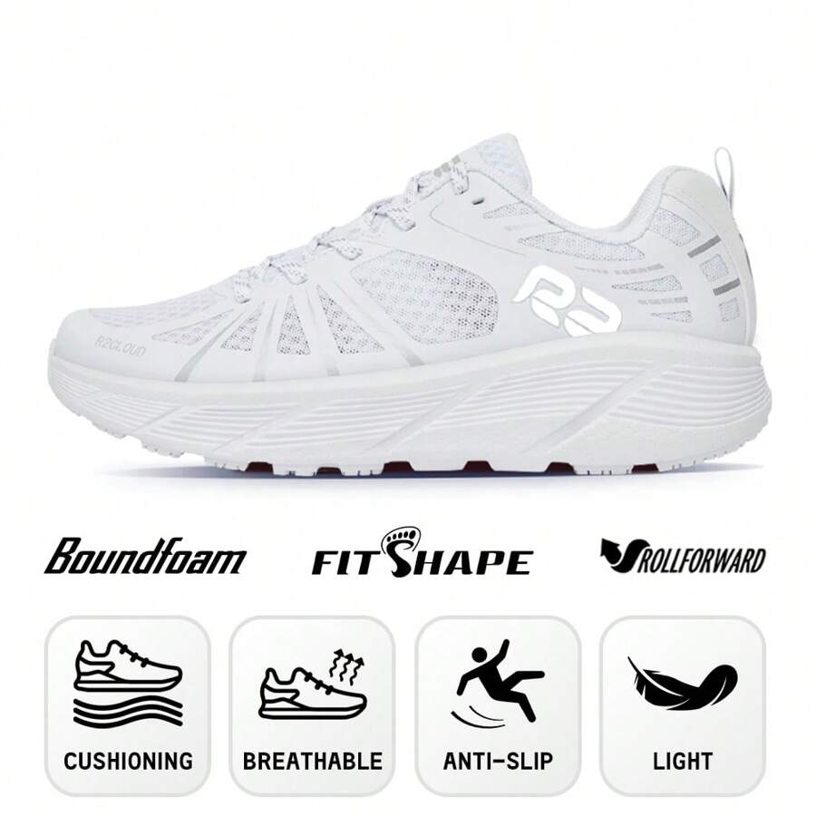 1 Pair R2 Lightweight, Breathable, Cushioned Running Shoes For Men ...