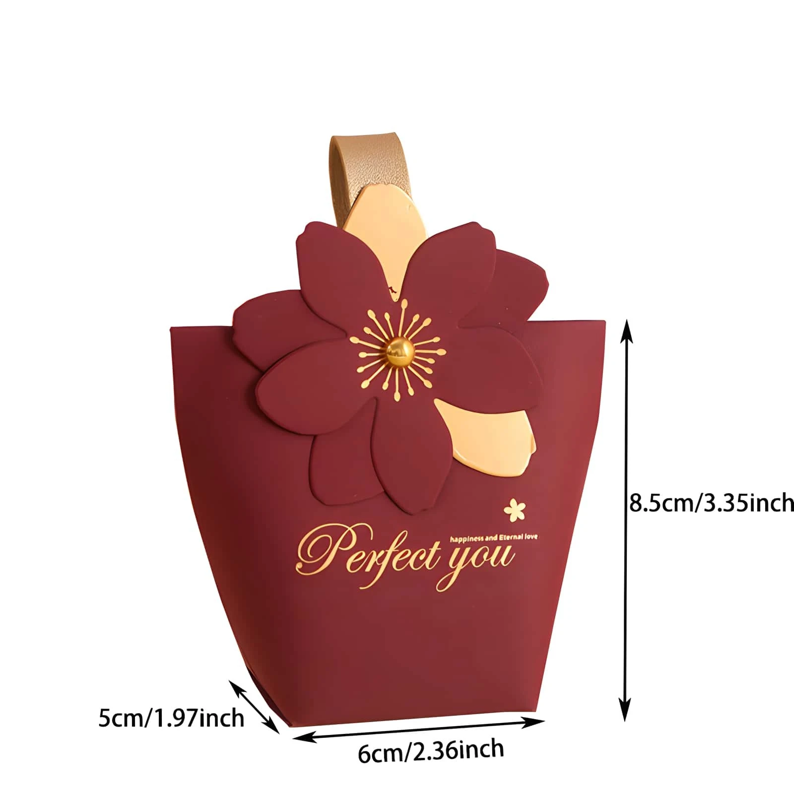 Elegantes cajas de 10 piezas con diseño floral en el asa - perfectas ...