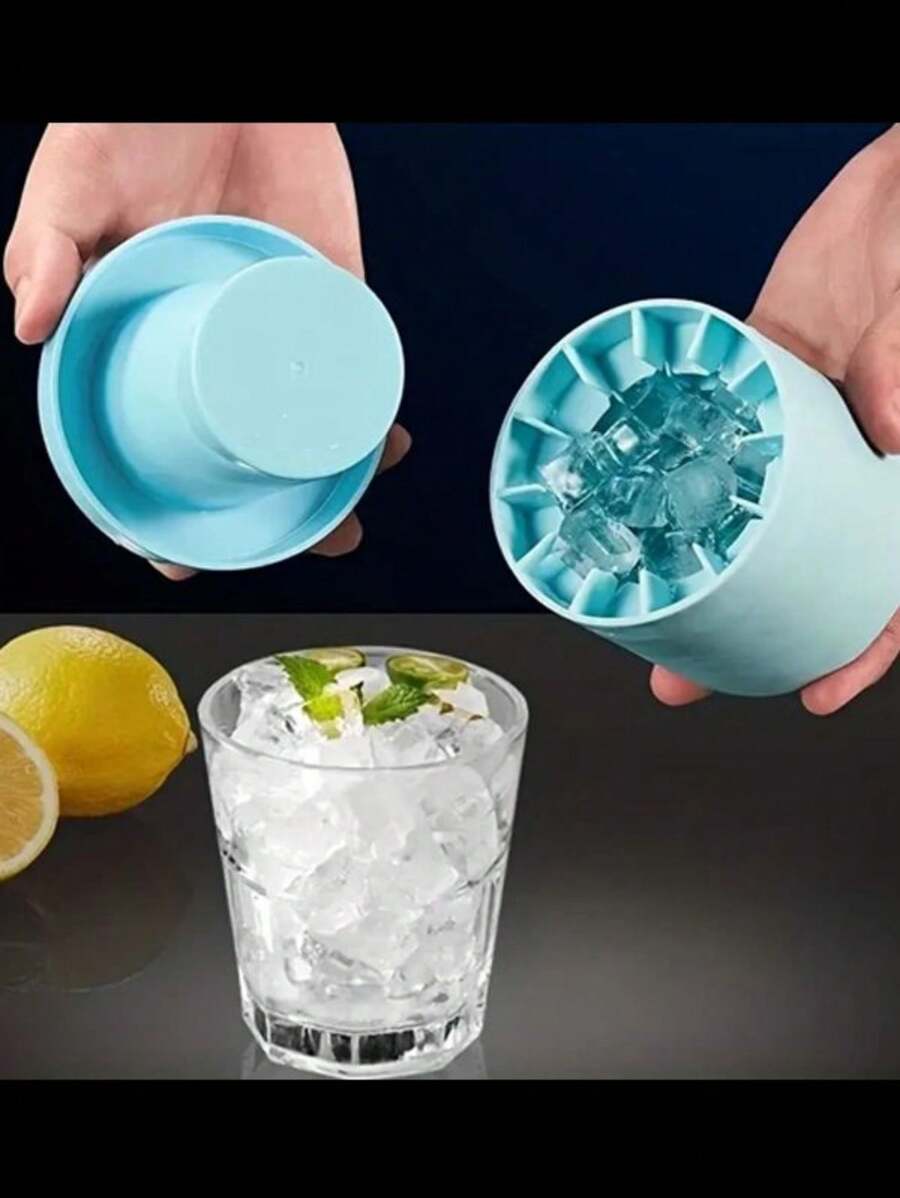 Silicone Cylinder Ice Cube Mold, Ice Cube Easy To Remove The Can ...