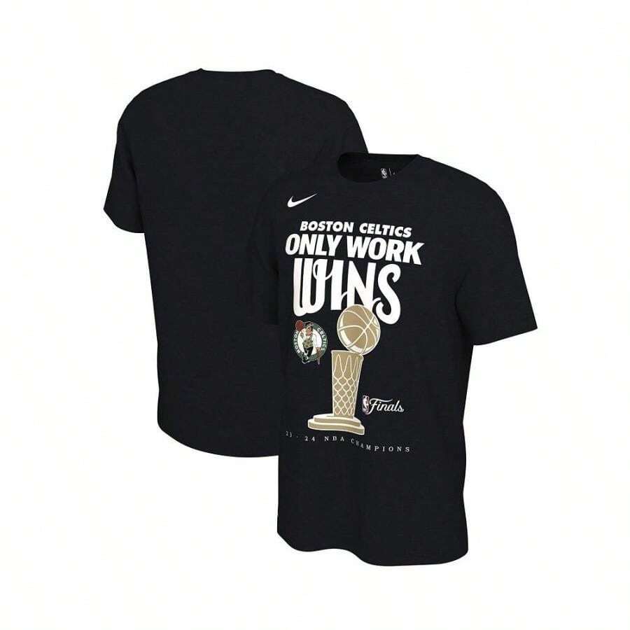 Nike Boyfriend Style Men's Black Boston Celtics 2024 NBA Finals Chamns ...