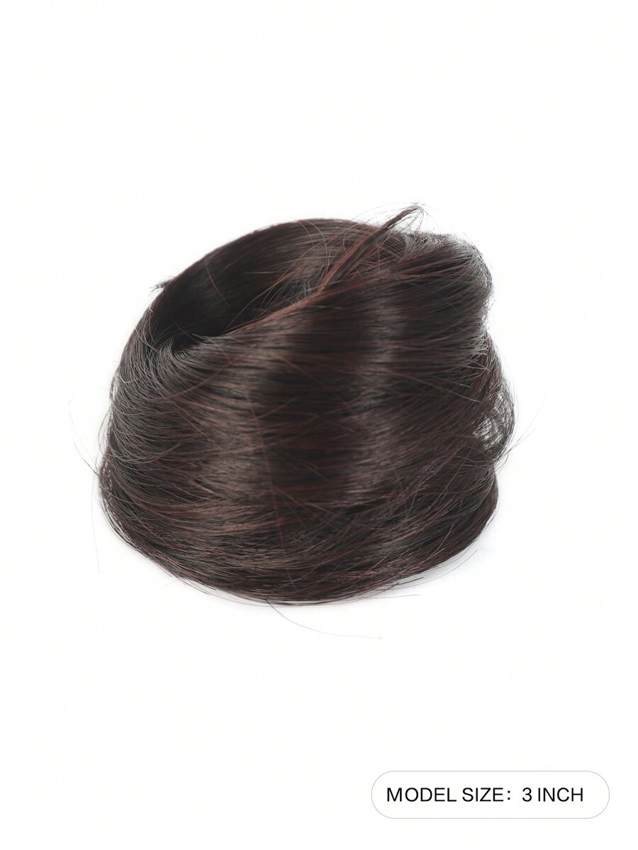 Extensión de pelo postizo con moño sintético recto Chignon con clip ...