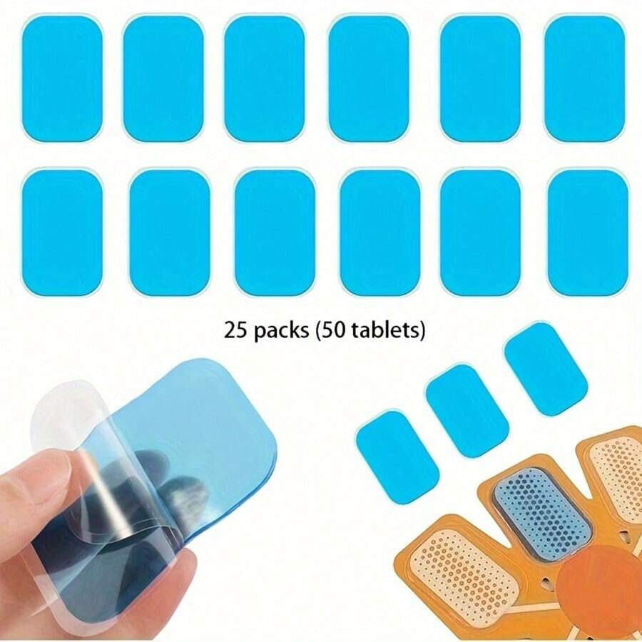 50pcs Abdominal Muscle Stimulation Gel Pads, Hydrogel Massage Patches ...