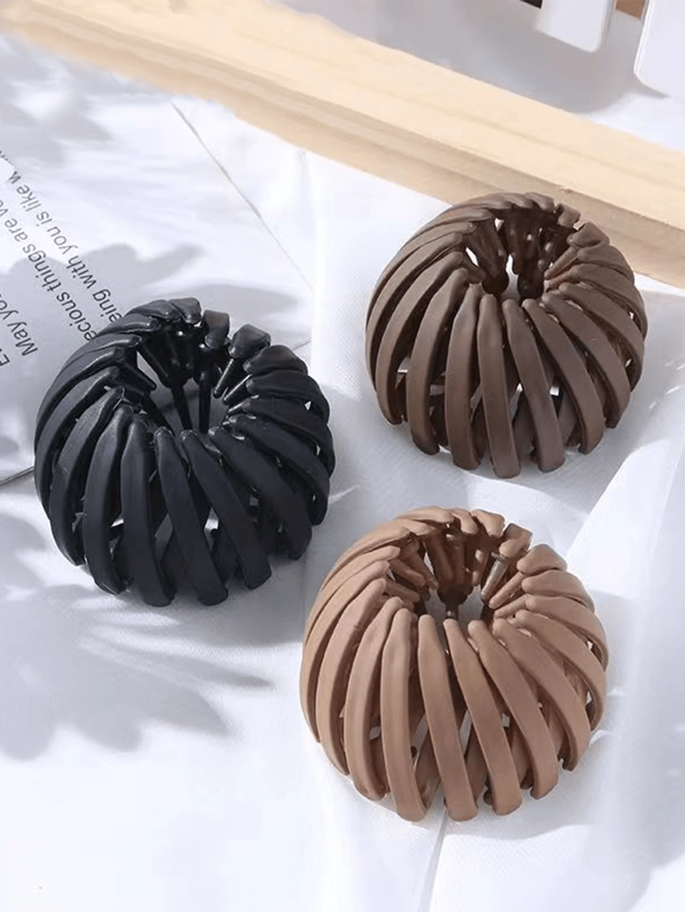 4-Color Set Of Hair Accessories For Buns, Bird's Nest Hair Bands, Lazy ...