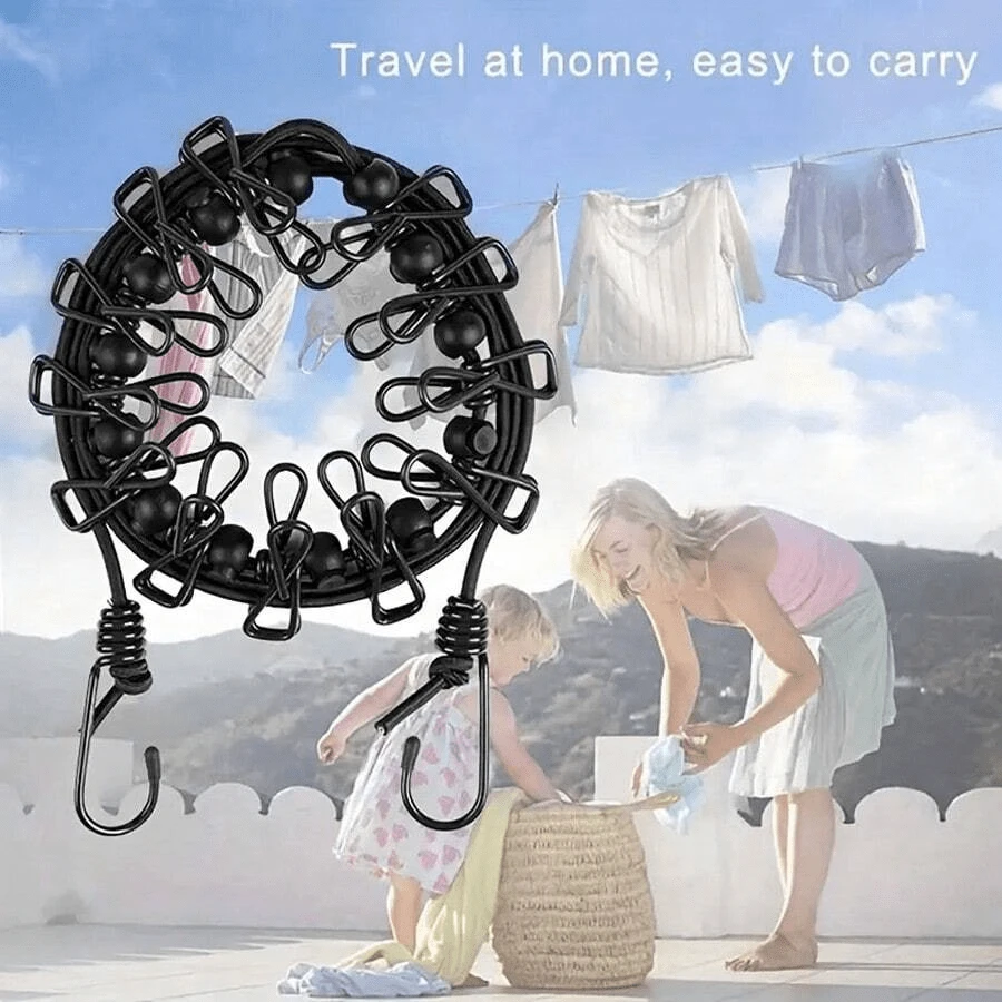 1 pieza Cuerda para tender ropa de viaje portátil, cuerda de tender ...