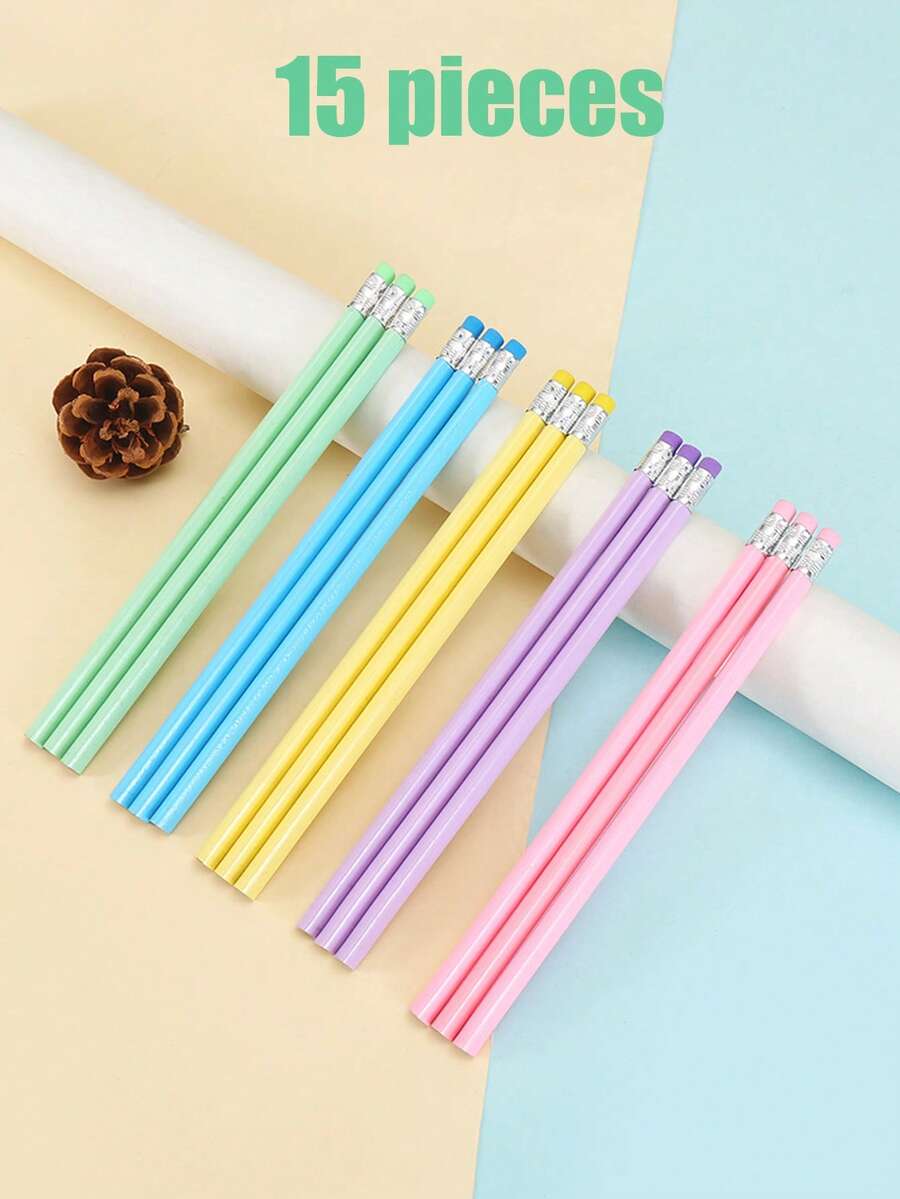 15 crayons HB avec noyau en graphène de 2,2 mm, triangle, pointe ...