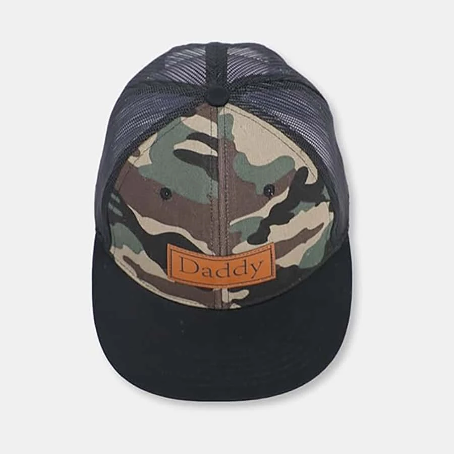 Personalized Kid Baseball Cap With Mesh - Green Camouflage Hat For Boys ...