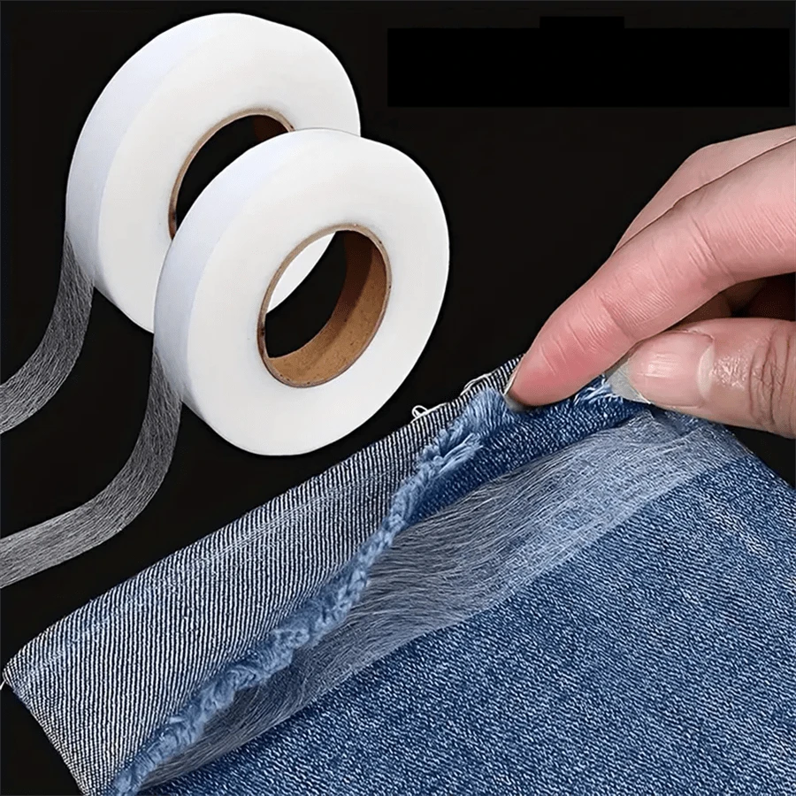 1pc 50 Meter Roll Of Double-Sided Hot-Melt Adhesive Interlining For DIY ...