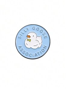 1pc SILLY GOOSE ASSOCIATION Enamel Pin Brooch Pines Lapel Pins Badge On ...