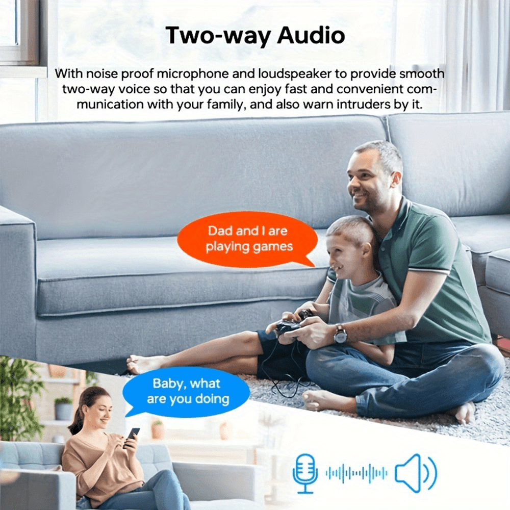 Teruhal 1 szt. 1080P bezprzewodowa kamera bezpieczeństwa, 2,4 GHz WiFi ...