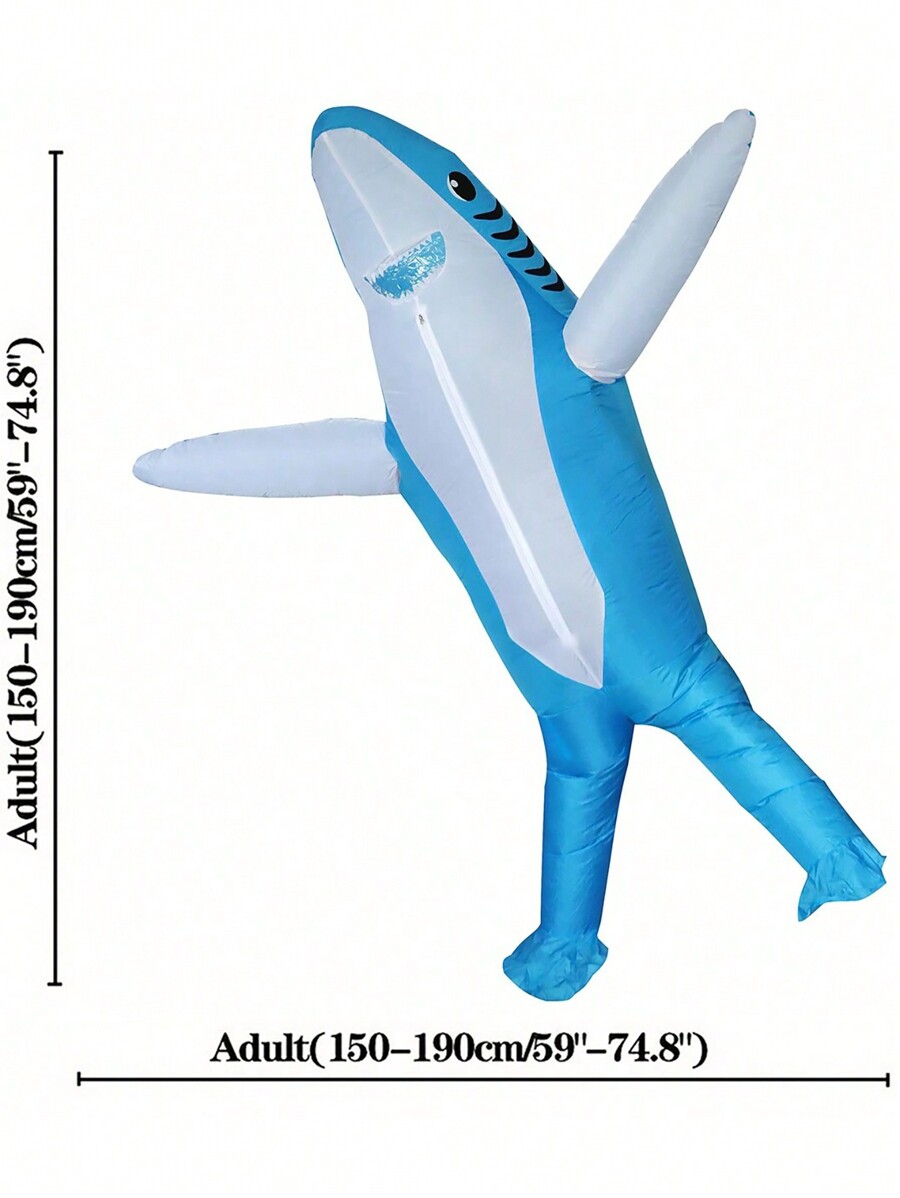 1pc Adult Blue Sharks Inflatable Costumes Christmas Anime Cosplay ...