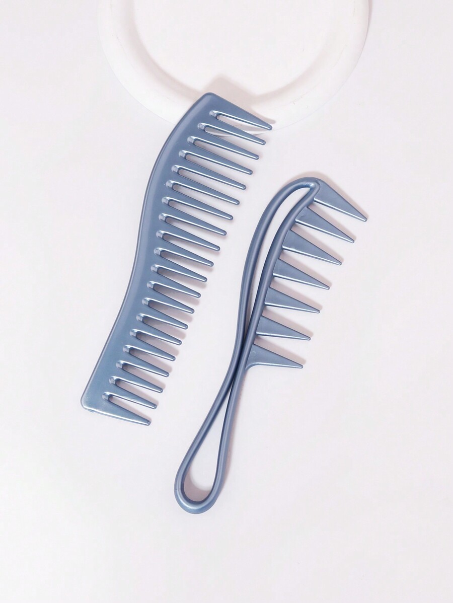 2-Piece Set Professional Wide Toothed Comb Set, Used For Exfoliating ...