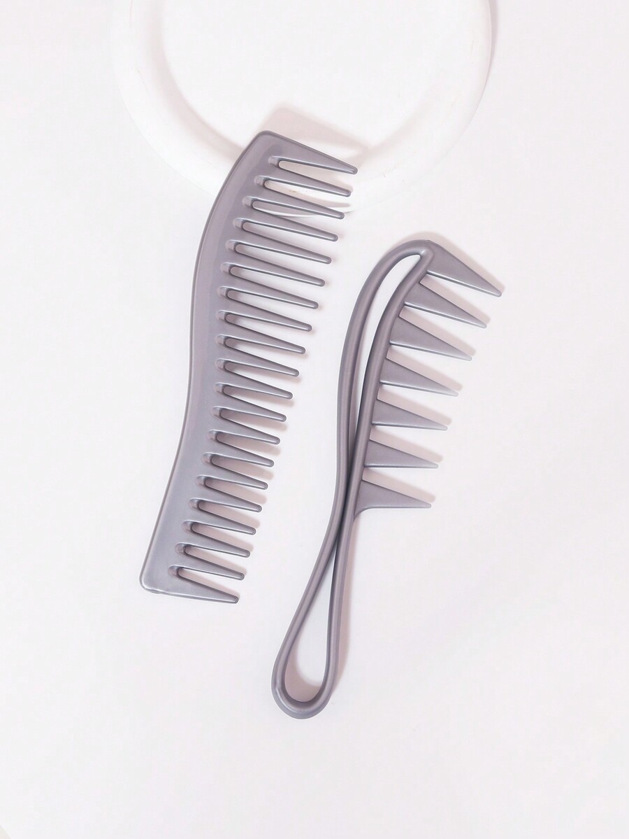 2-Piece Set Professional Wide Toothed Comb Set, Used For Exfoliating ...