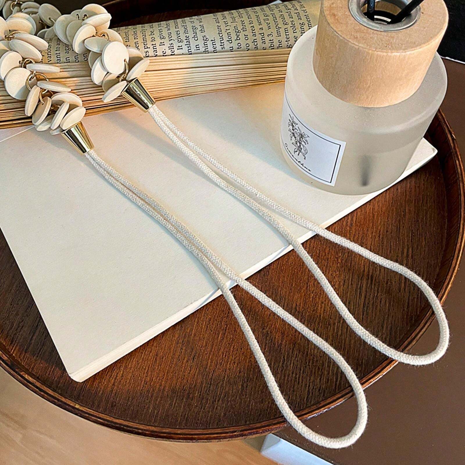 1 Pair Wooden Curtain Tie Backs, Modern Style Curtain Holdbacks, Black ...