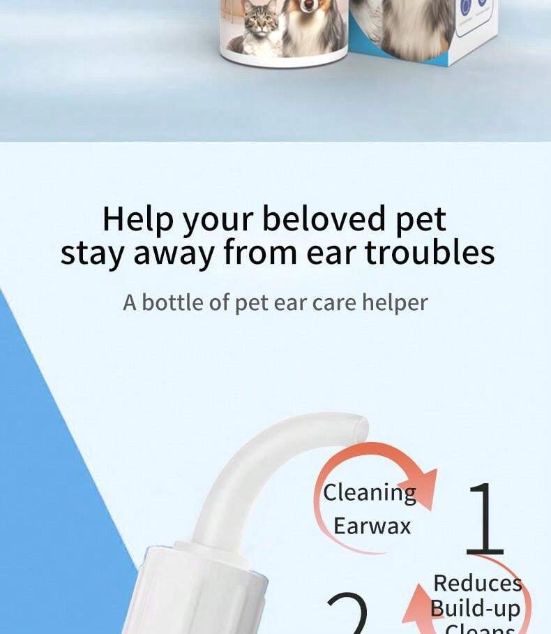 Cat & Dog Ear Cleaning Liquid, Pet Ear Cleaner To Remove Earwax And ...