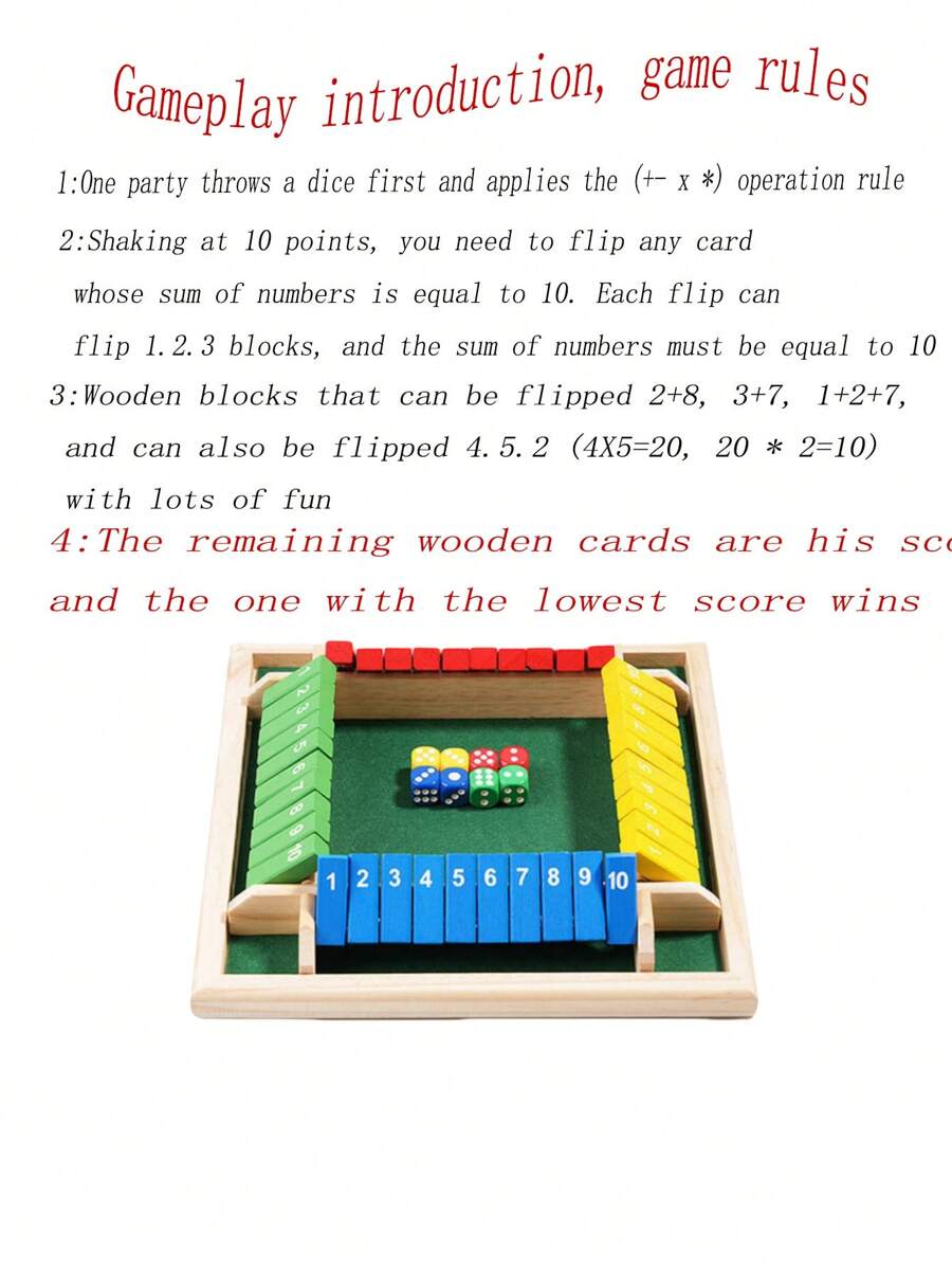 4-Sided Flipping Drinking Game Dice, Number Flipping Cards For KTV, Bar ...