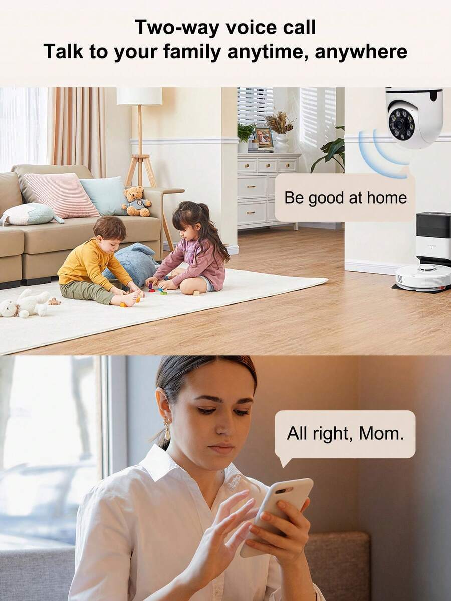 Teruhal Wireless WiFi Surveillance Camera With Dual Cameras And Dual ...