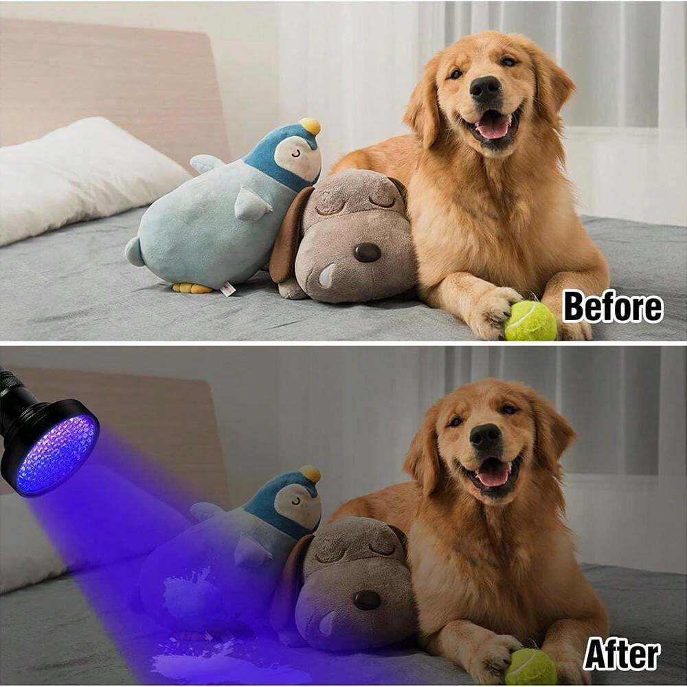 Black Light UV Flashlights, Ultra Bright 100 LED 395nm Ultraviolet ...