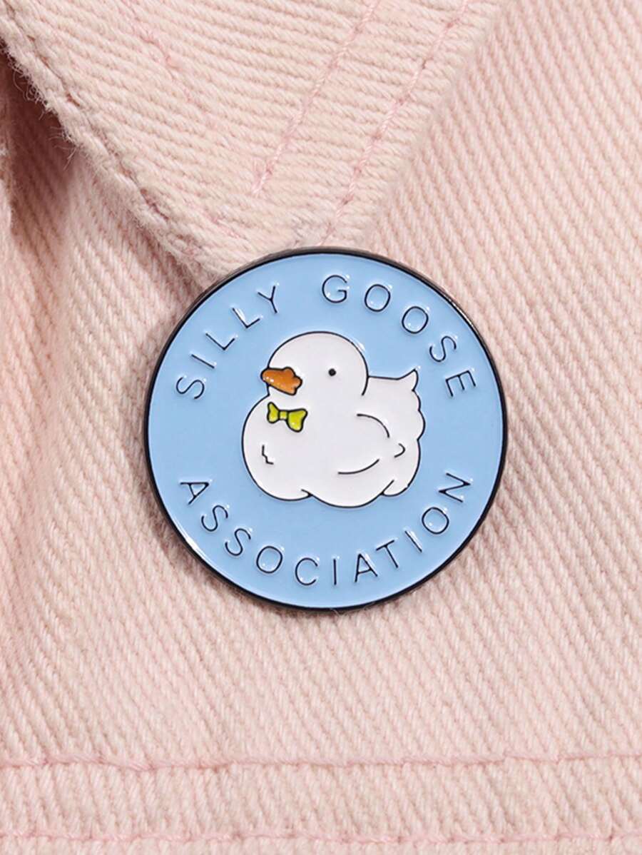 1pc SILLY GOOSE ASSOCIATION Enamel Pin Brooch Pines Lapel Pins Badge On ...