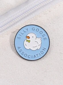 1pc SILLY GOOSE ASSOCIATION Enamel Pin Brooch Pines Lapel Pins Badge On ...
