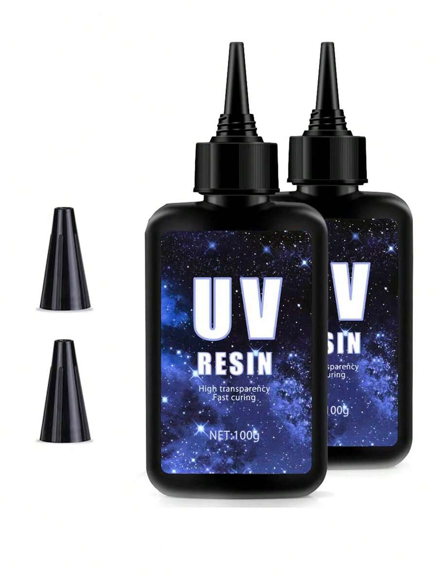 100g/200g/300g/400g/500g UV Resin High Viscosity Crystal Clear Thick UV Resin Kit, Quick-Curing ...