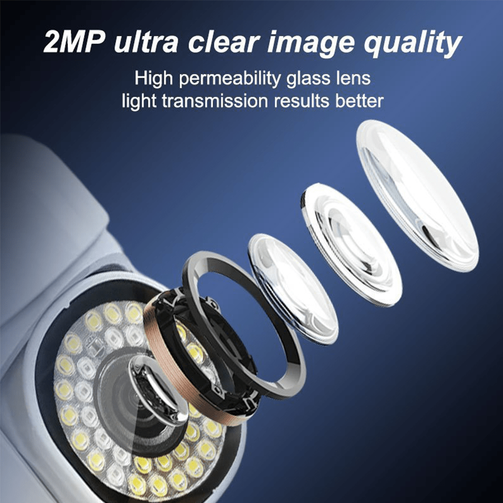 Teruhal 1 szt. 1080P bezprzewodowa kamera bezpieczeństwa, 2,4 GHz WiFi ...