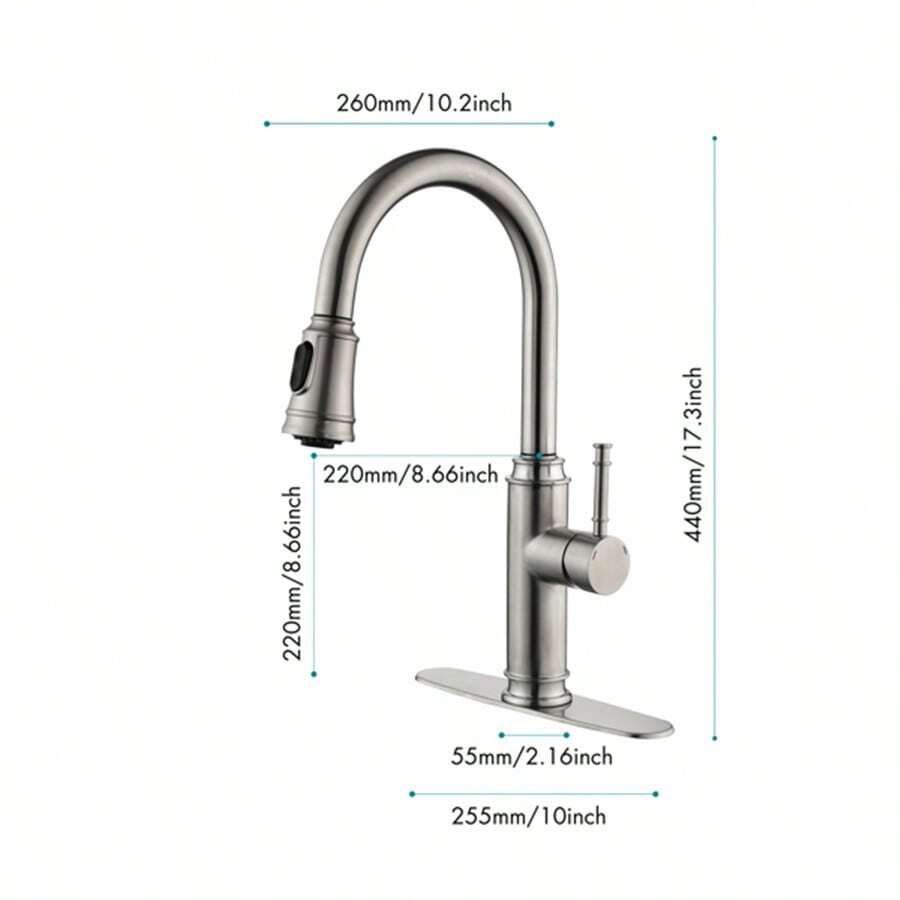 Kitchen Faucet Stainless Steel Sink Kitchen Sink Faucet Pull-Out ...