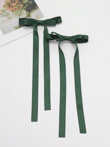 2pcs Ballet Style Ribbon Streamer Fairy Bow Hair Clips, Fashionable ...