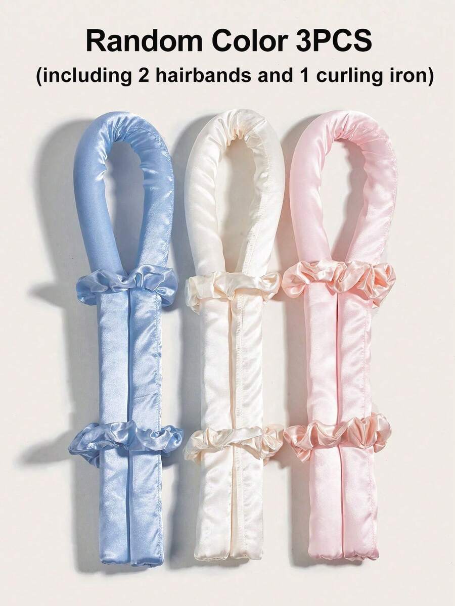 Heatless Curling Wand Random Colors, No-Heat Hair Curling Tools Set ...