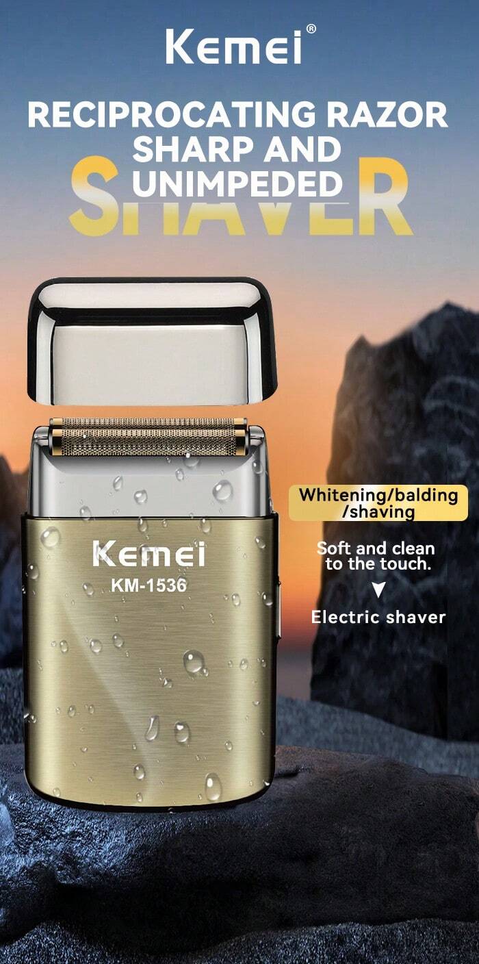 KEMEI Km-1536 Portable Electric Professional Shaver Ipx6 Waterproof ...