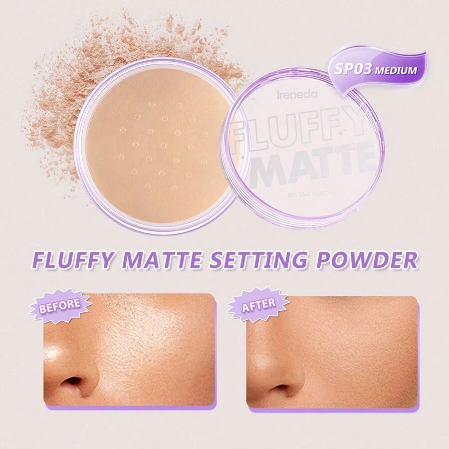 Pó Solto Ireneda Fluffy Mate, Pó Solto Fino de Foco Suave com Controle ...