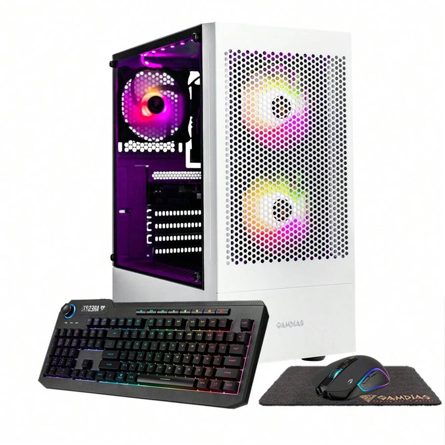 Gigatech Gaming Gigatech Gaming Apollo 7 White Gaming PC Desktop - AMD ...