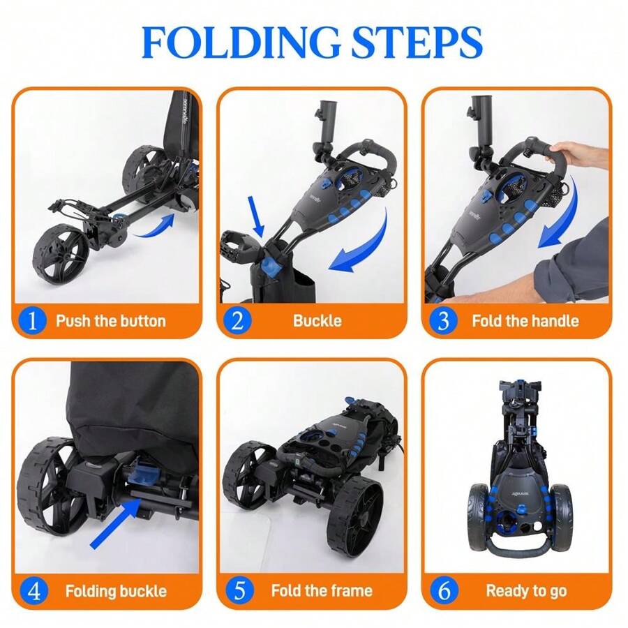 SERENELIFE Serenelife 3-Wheel Electric Golf Cart - Foldable And ...