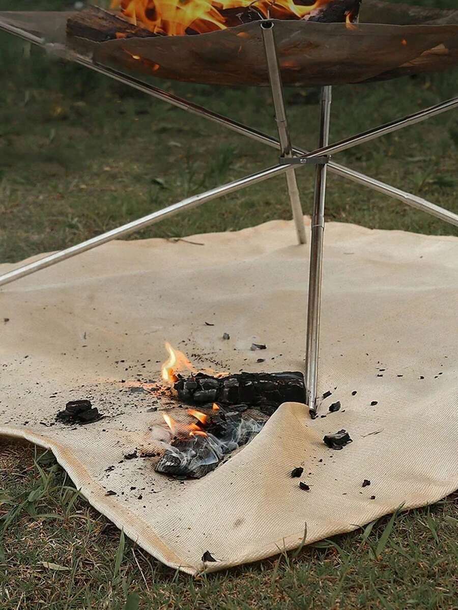 Barbecue Fire Protection Pit Mat Outdoor Camping Fireproof Cloth Picnic ...