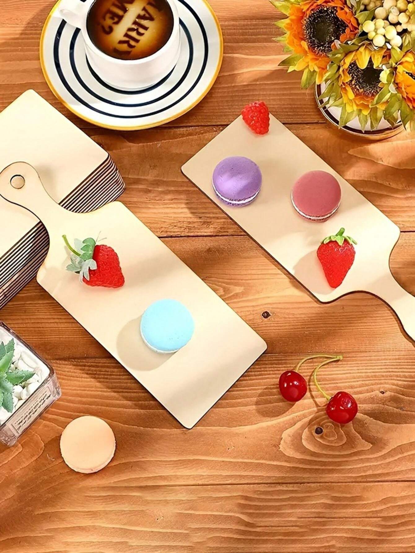 8 Wooden Mini Cutting Boards With Handles And Ropes, Suitable For ...