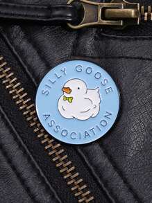 1pc SILLY GOOSE ASSOCIATION Enamel Pin Brooch Pines Lapel Pins Badge On ...