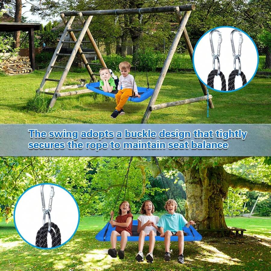 700lb Giant 60" Platform Tree Swing For Kids Rectangular Platform Swing ...