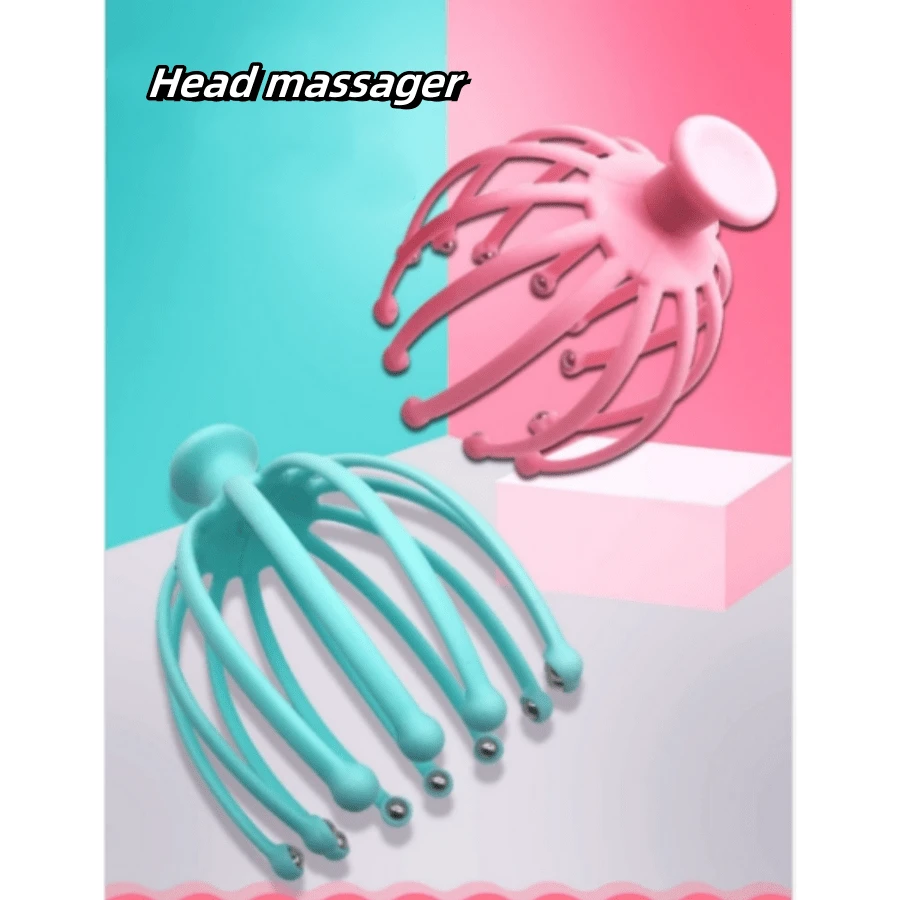 Head Massager, Roll-On Hair Grabber, Shampoo Brush, Scalp Meridians ...