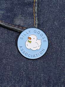 1pc SILLY GOOSE ASSOCIATION Enamel Pin Brooch Pines Lapel Pins Badge On ...