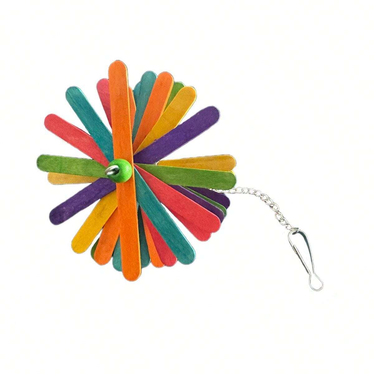 Bird Toys For Parrots, Colorful Wooden Parrot Foraging Toys, Hanging ...