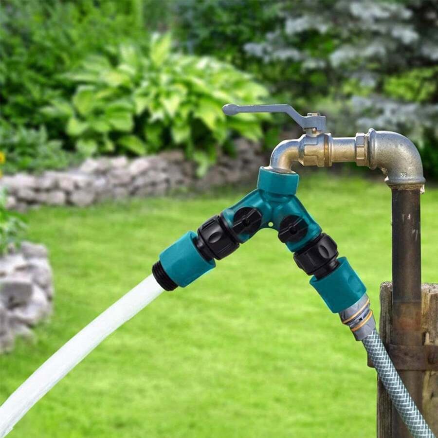 1pc Garden Hose Splitter - Hose Y Connector With Hose Joint, 2-Way And ...
