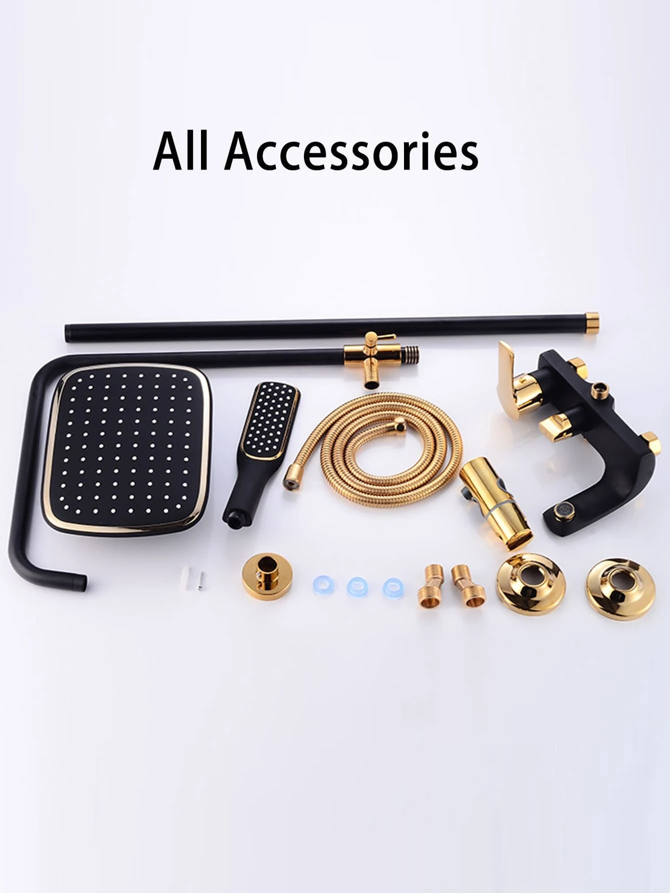 1 set de système de douche en laiton avec tête de douche de pluie en ...